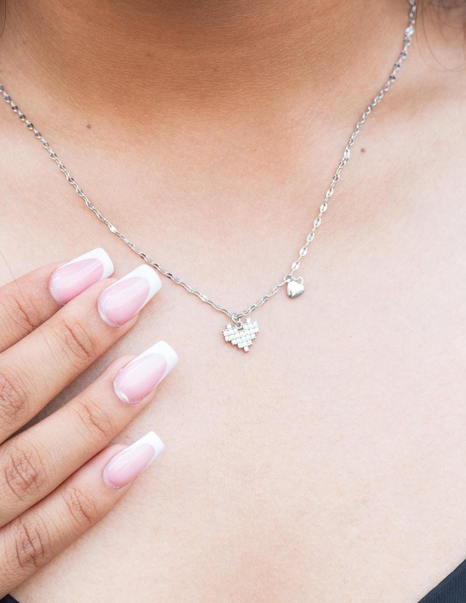 Cute 8 Bit Pixel Necklace, Geometric Heart Necklace, 8 Bit Gamer ...