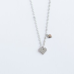 Cute 8 Bit Pixel Necklace, Geometric Heart Necklace, 8 Bit Gamer ...