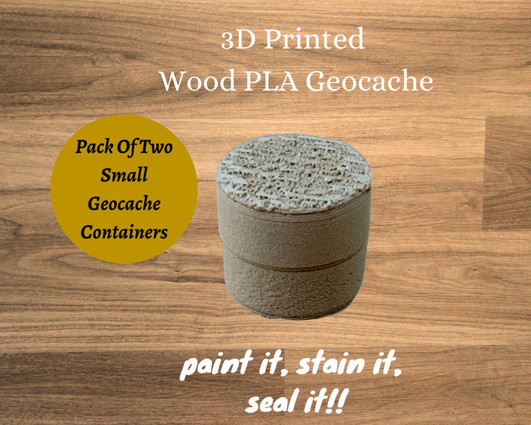 Wood Magnetic Pack of 2 Small Geocache Logbook Containers - Etsy