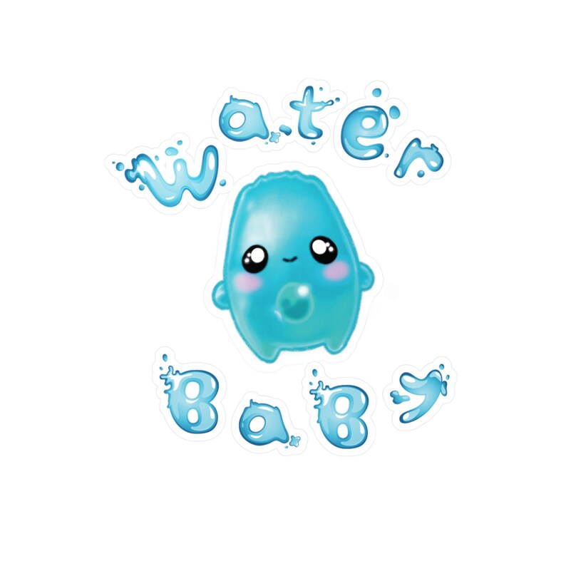 Water Sprite Vinyl Decals, Water Baby Nite Sticker for Water Bottle ...