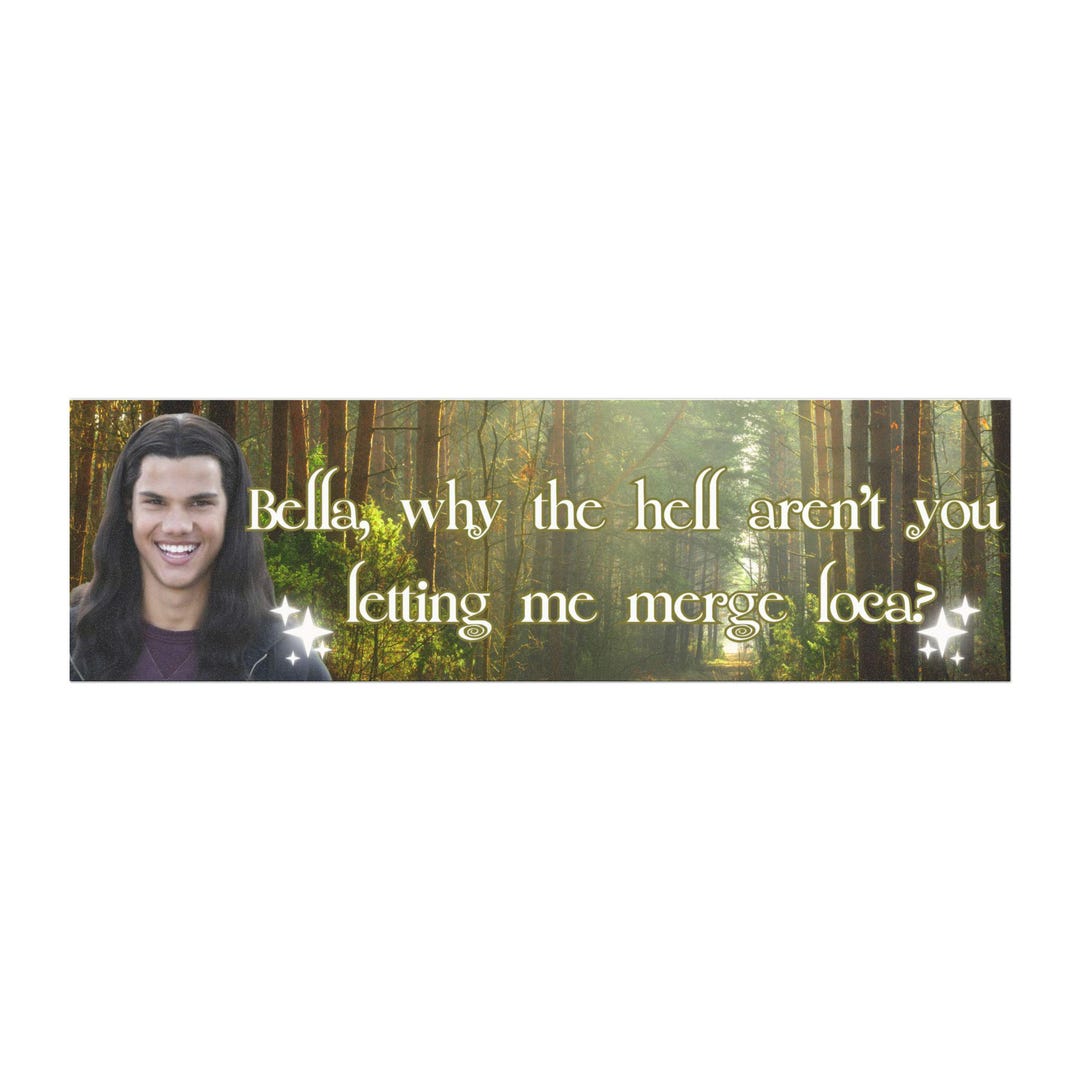 Jacob Twilight Parody Car Magnets, Let Me Merge Loca, Funny Bumper ...