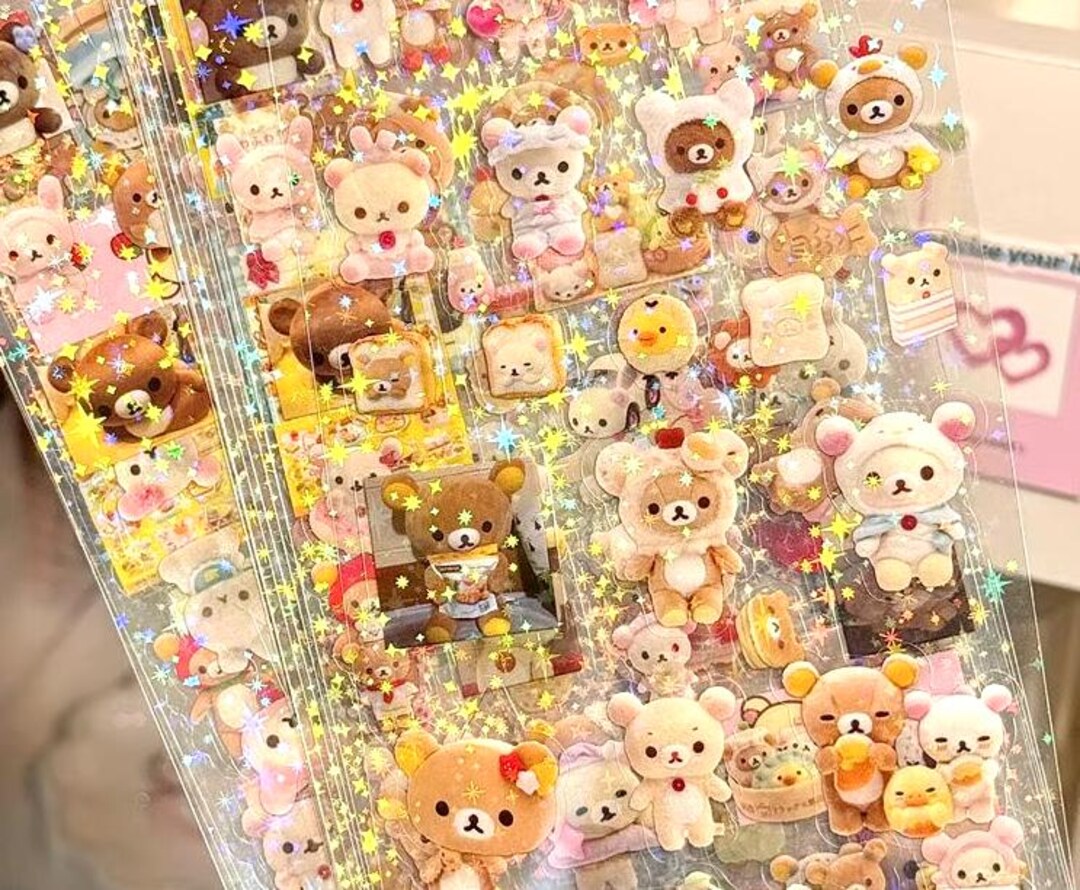 Kawaii Kuma Cat Sticker Sheets - Etsy