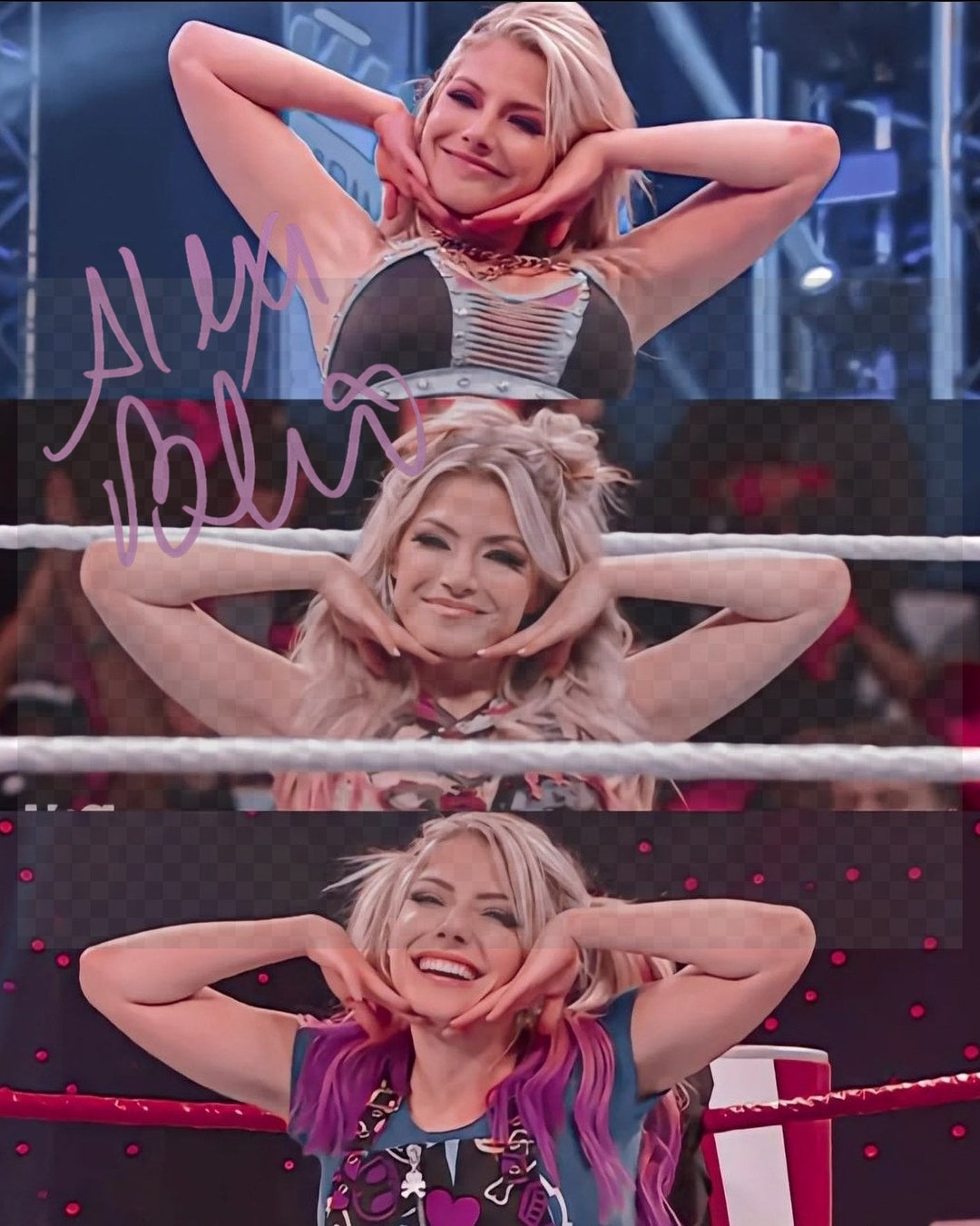 Alexa Bliss Signed Autographed Photo Triple Photo 8x10 Etsy