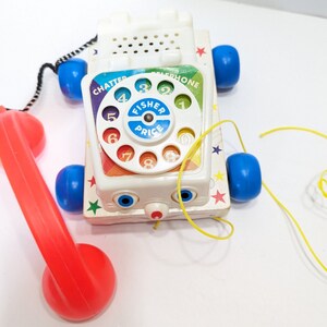 Vintage Fisher Price Chatter Telephone Pull Toy. Dial and Eyes Work as ...