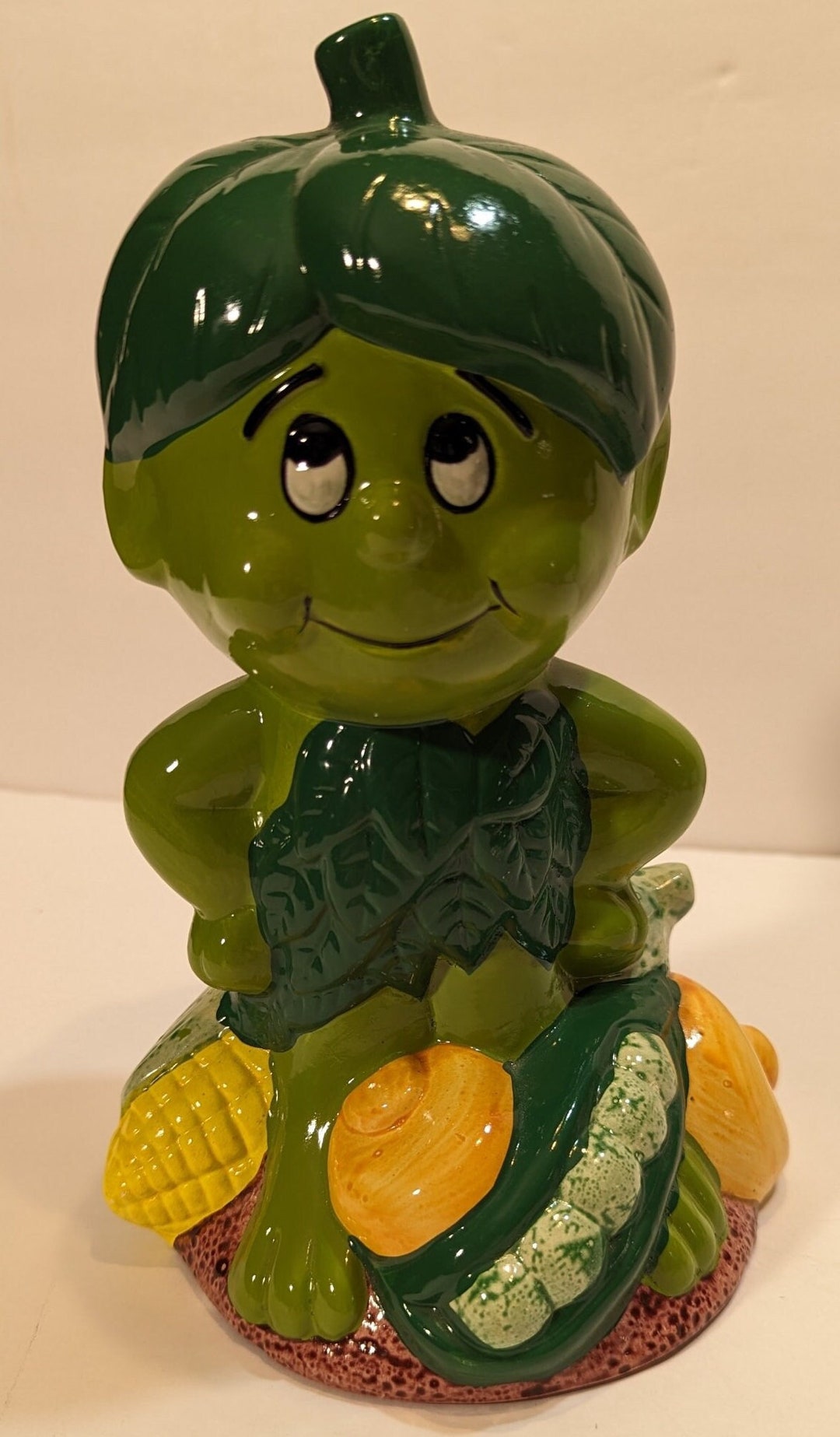 Vintage Little Green Sprout Bank. Beautifully Painted, However One ...