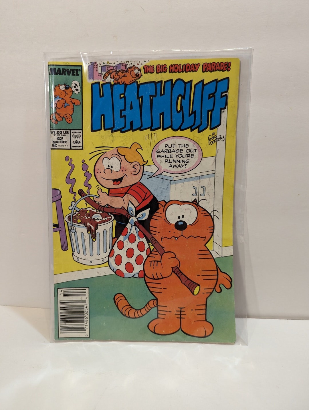 Vintage Marvel Comics Heathcliff Comic Book #42, December 1989, Some ...