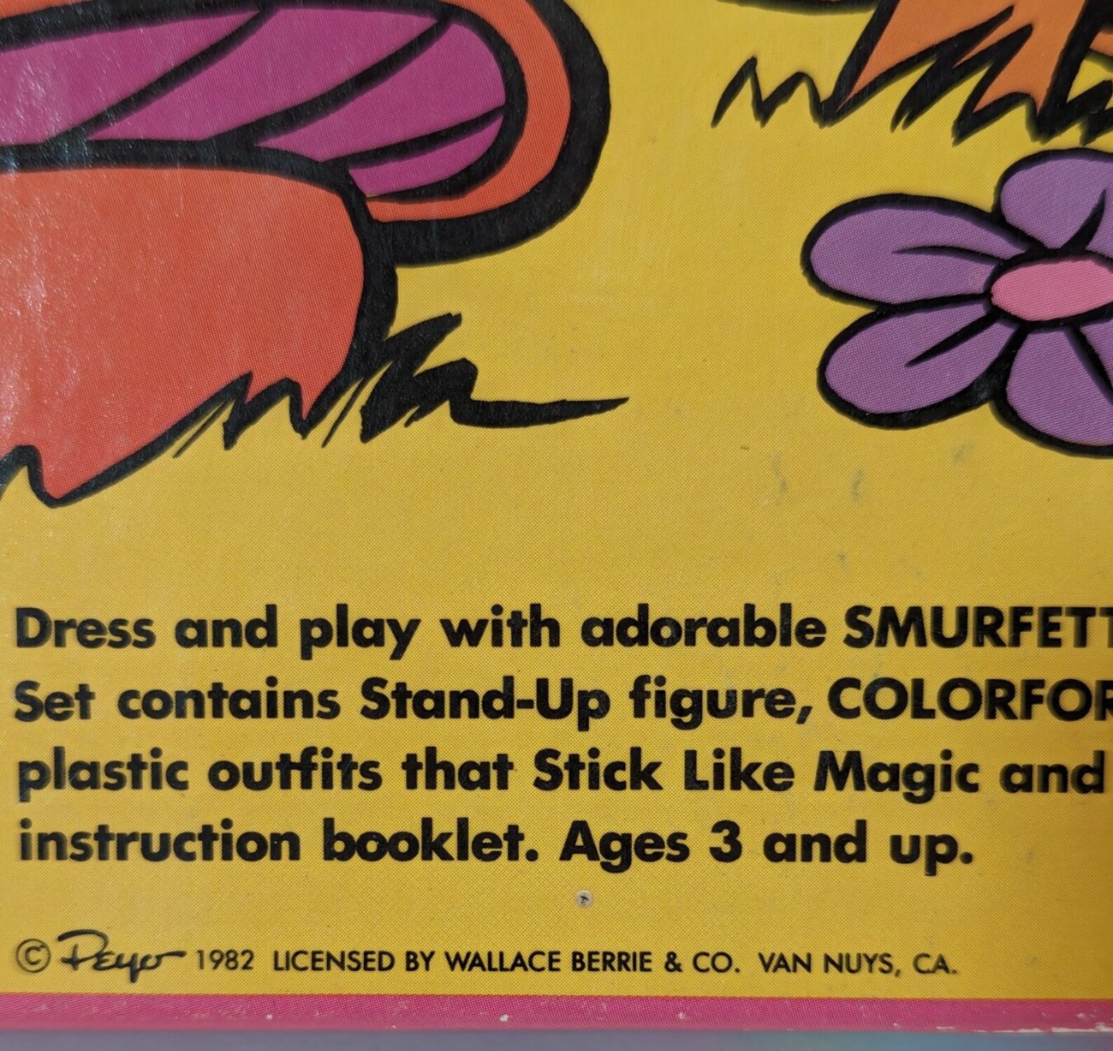 Vintage Smurfette Colorforms Dress Up. Original Box With Various ...