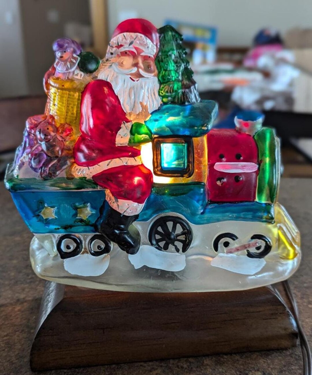 Vintage Merck Family old World Christmas Series Table Light. Santa on ...