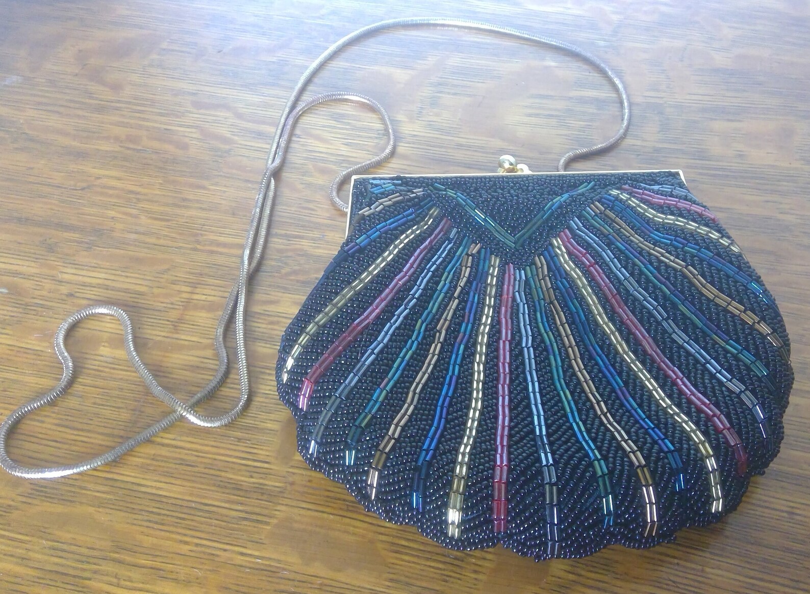 Vintage Carla Marchi Handmade Beaded Black Clamshell Night Bag - Etsy