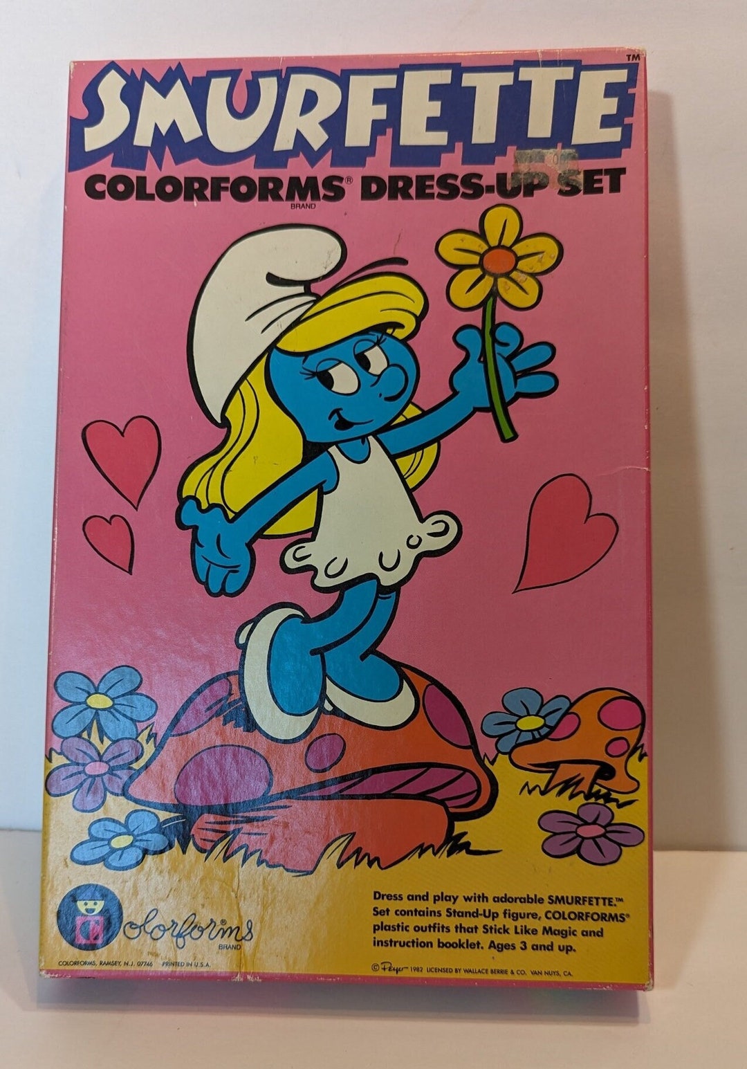 Vintage Smurfette Colorforms Dress Up. Original Box With Various ...