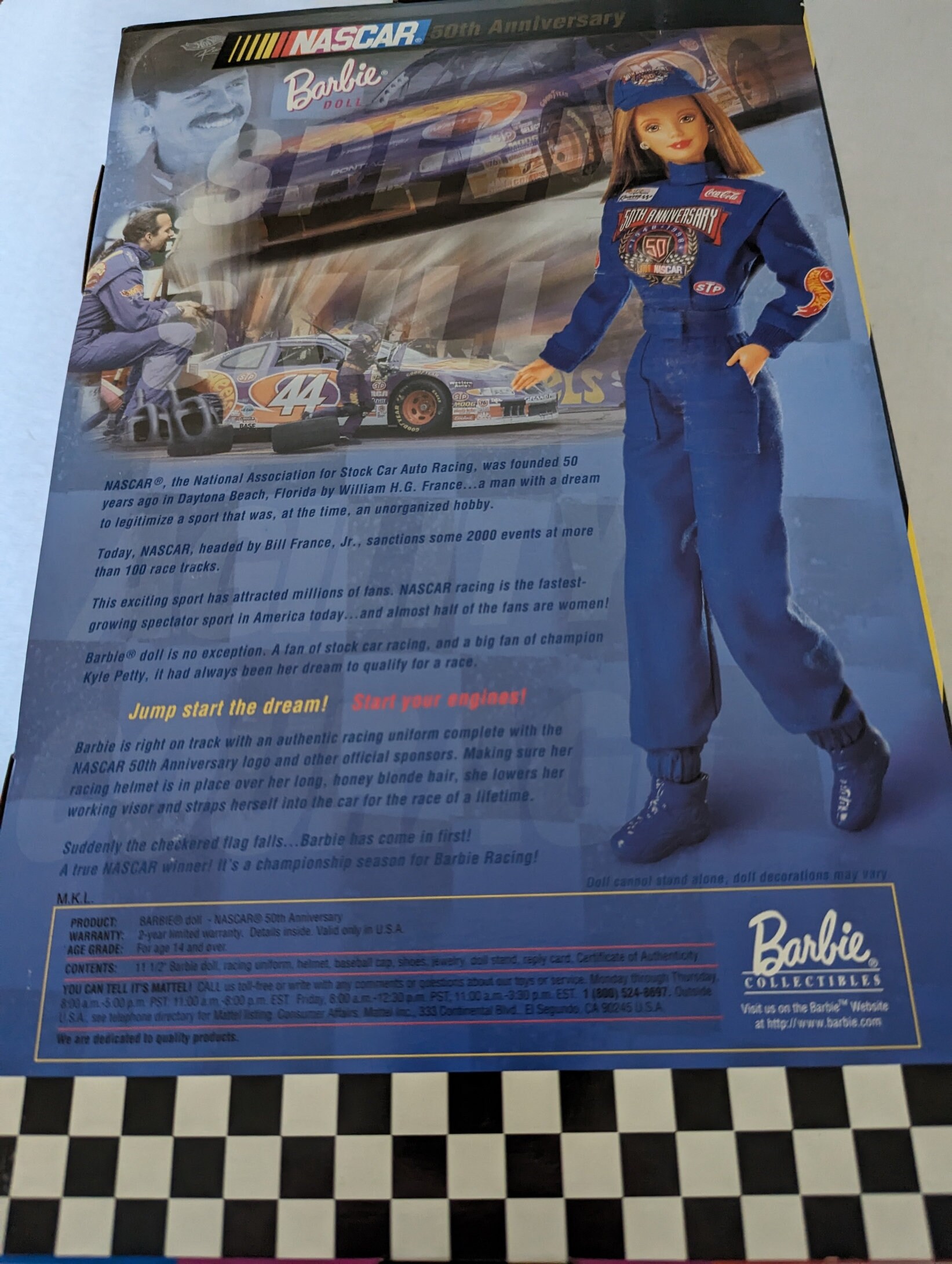 Mattel Nascar Barbie Doll Celebrating the 50th Anniversary - Etsy