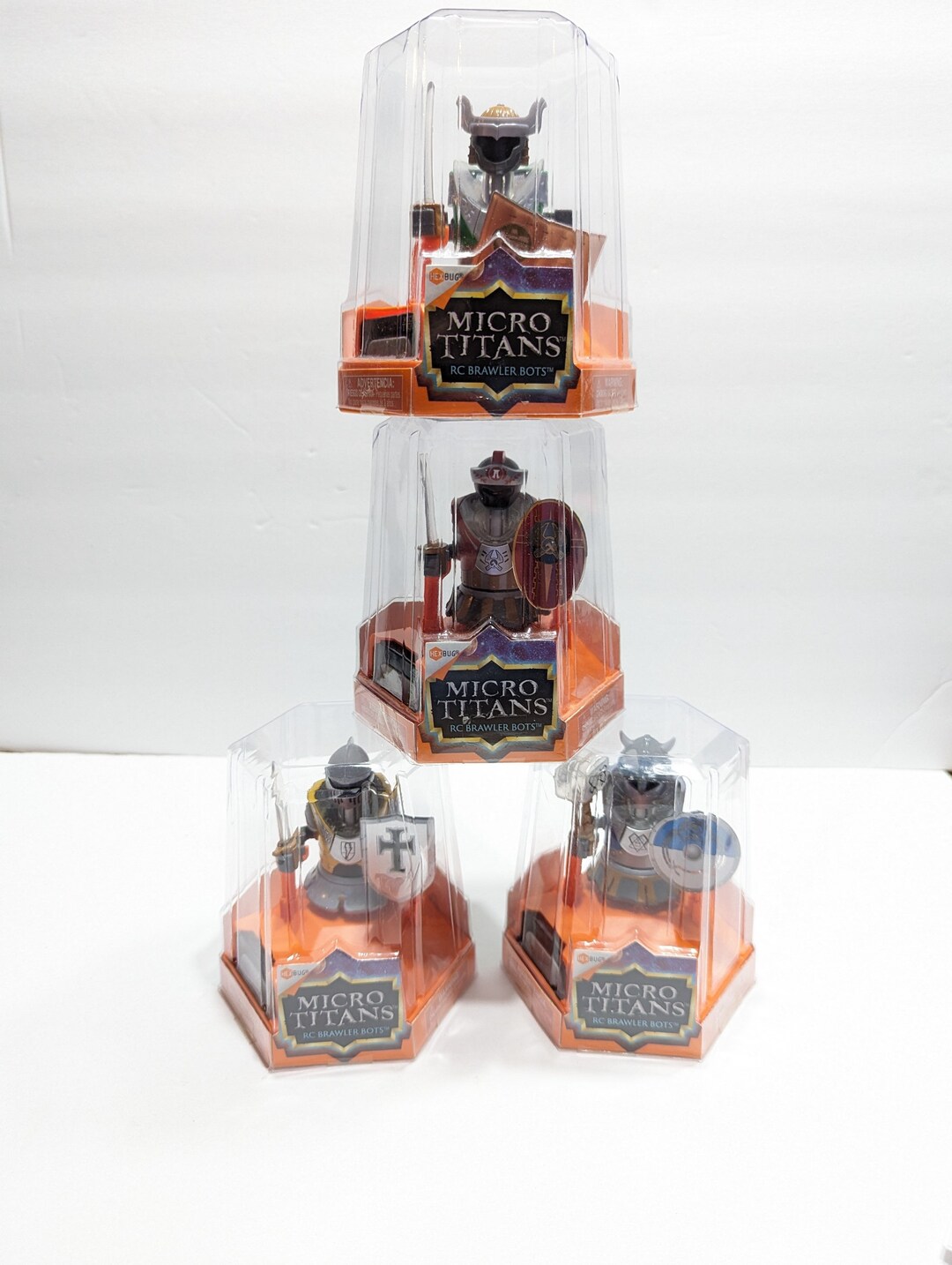 Hexbug Micro Titans RC Brawler Bots. Lot of Four, NIB W/seal, Light Up ...