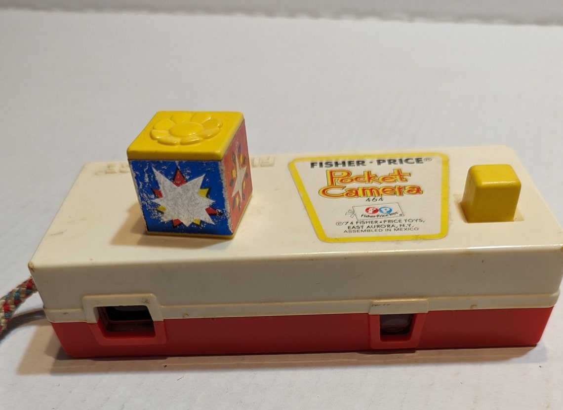 Vintage Fischer Price Pocket Camera. Two Views on Back, One for ...