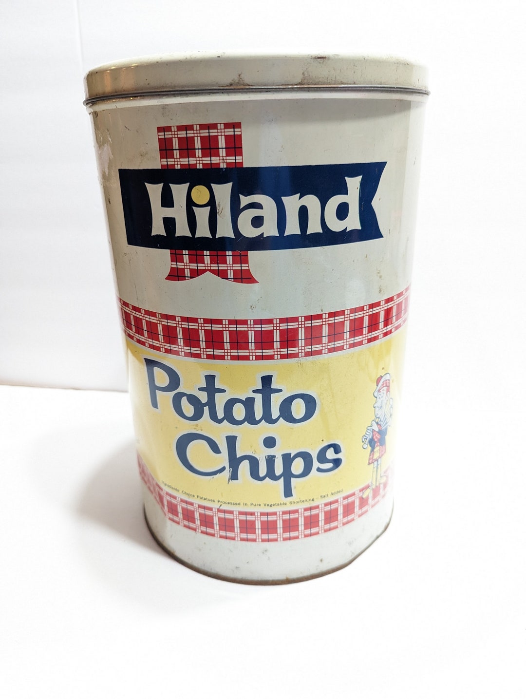 Vintage Hiland Potato Chip Tin (empty) From the Hiland Potato Chip Co ...