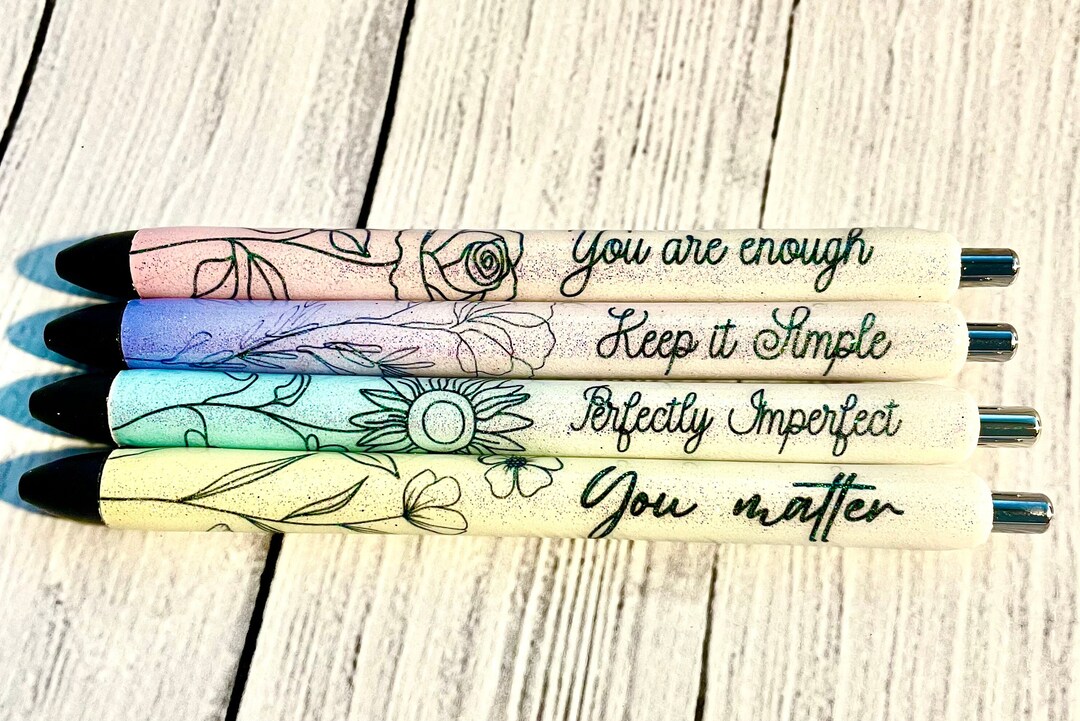 Inspirational/affirmations Quotes Pen Wrap, Ombre' and Black and White ...