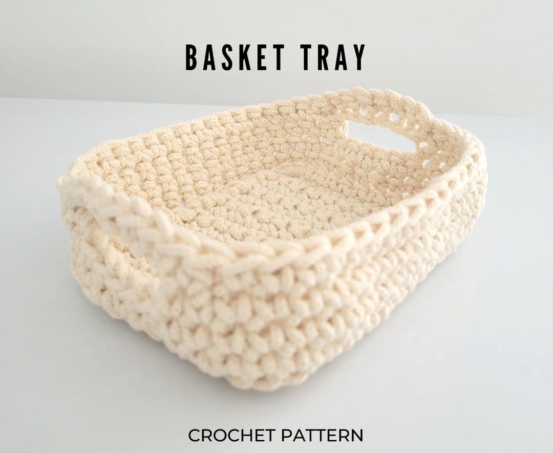 Basket Tray Crochet Pattern Simple Beginner Easy Gift Idea Tutorial ...