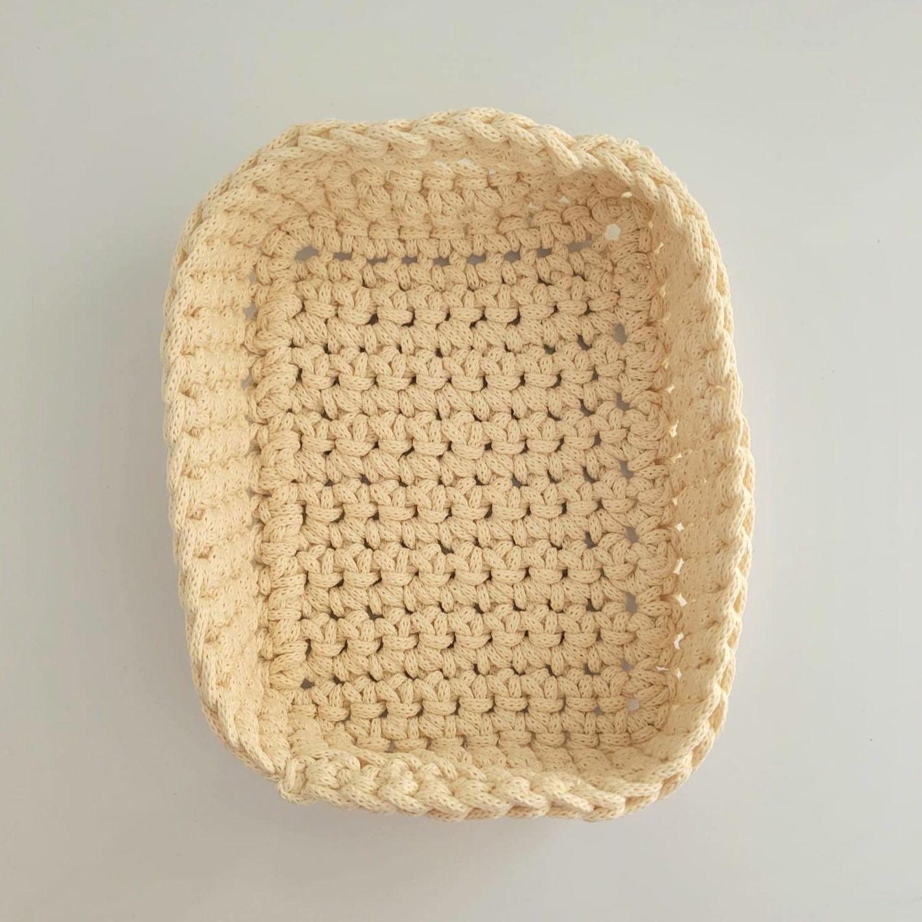Basket Tray Crochet Pattern Simple Beginner Easy Gift Idea Tutorial ...