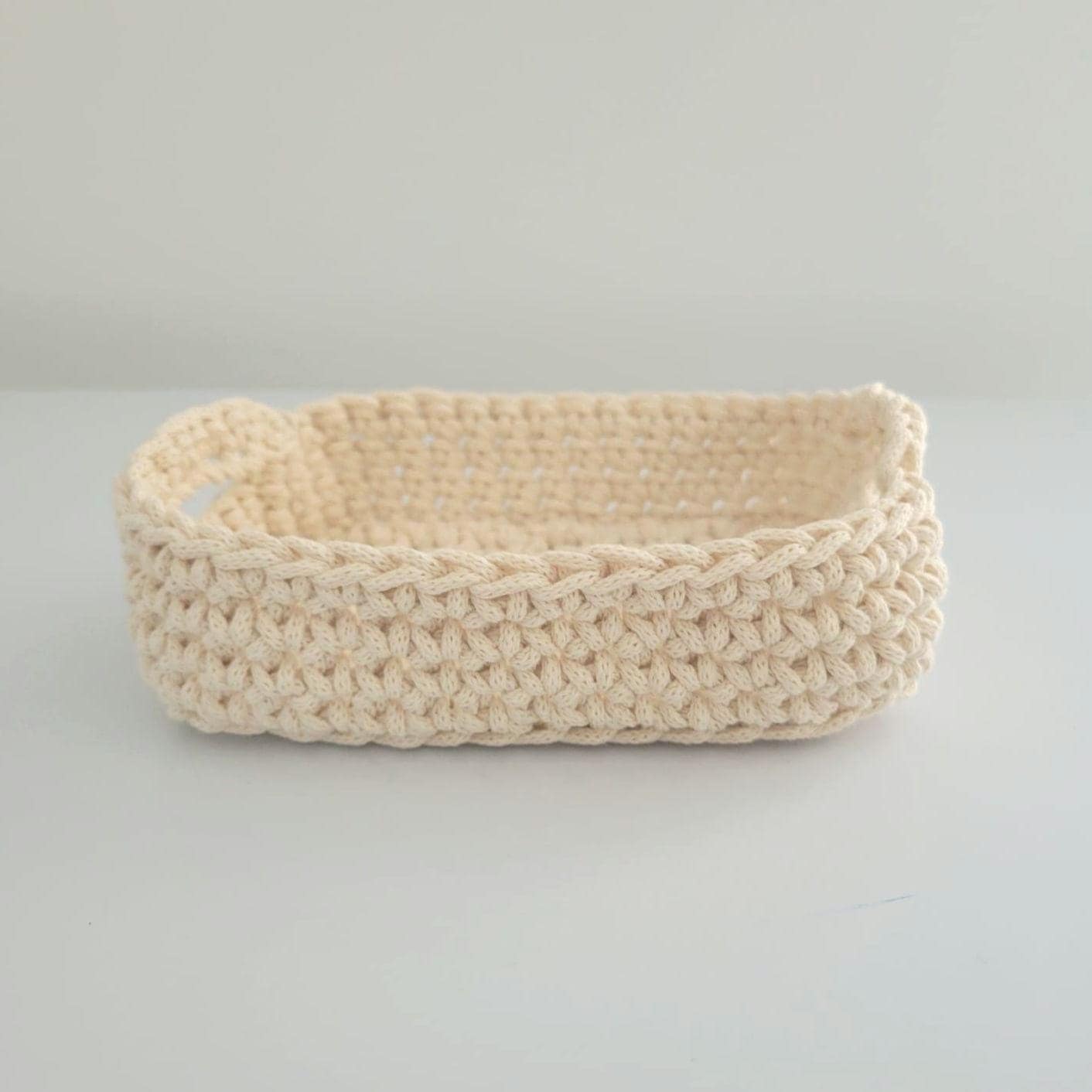 Basket Tray Crochet Pattern Simple Beginner Easy Gift Idea Tutorial ...