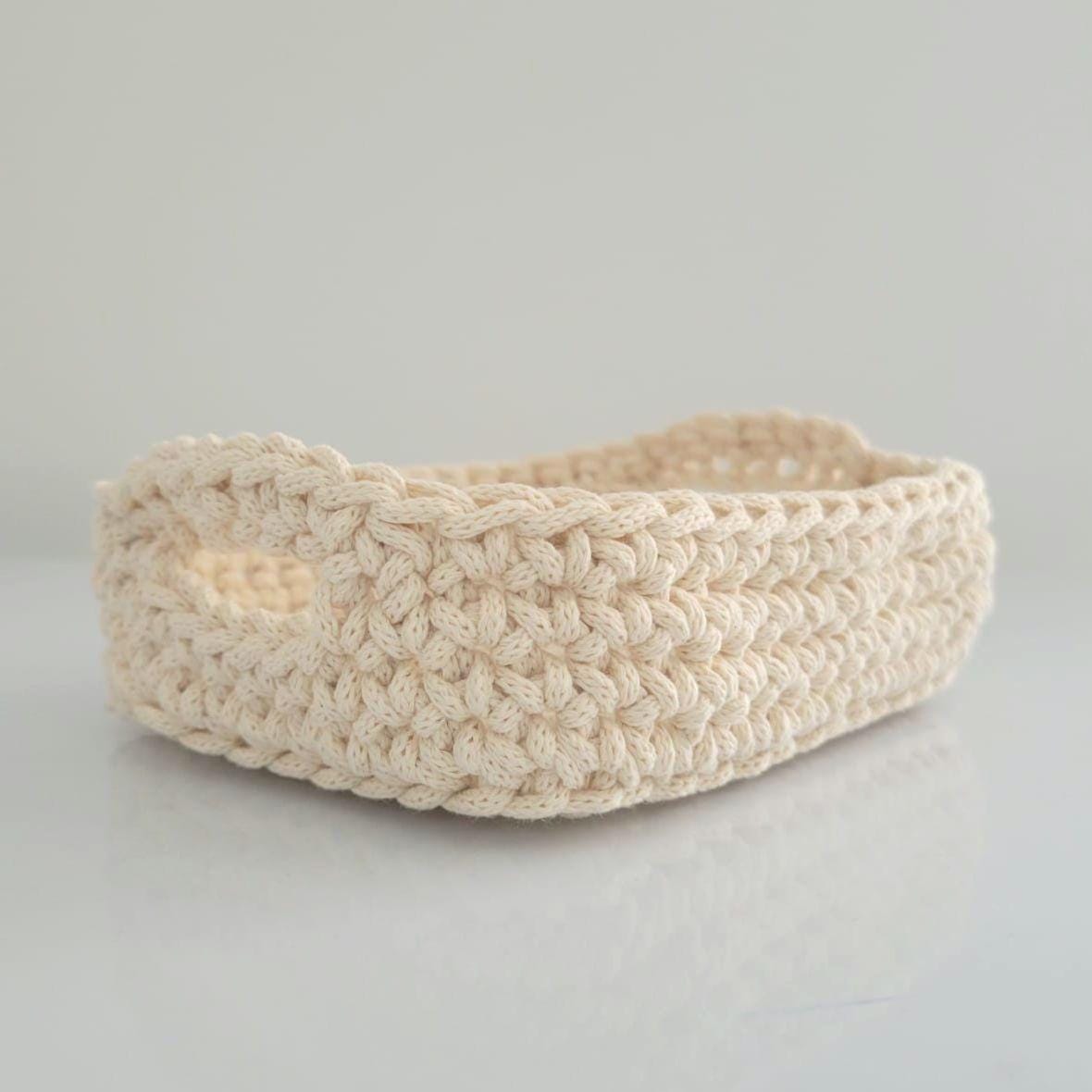 Basket Tray Crochet Pattern Simple Beginner Easy Gift Idea Tutorial ...
