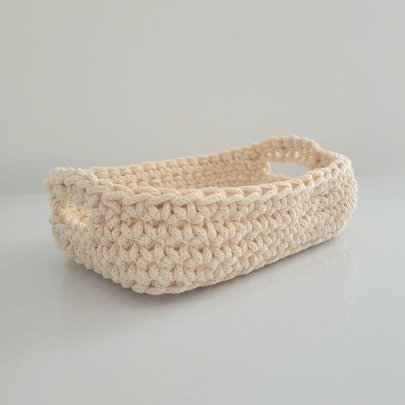 Basket Tray Crochet Pattern Simple Beginner Easy Gift Idea Tutorial ...