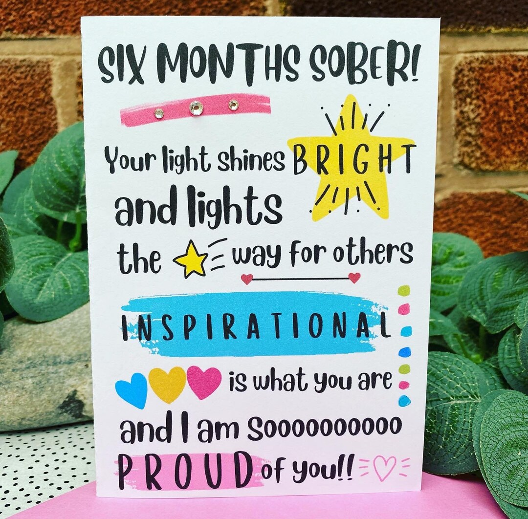 Sobriety Card Soberversary Card Any Milestone - Etsy UK