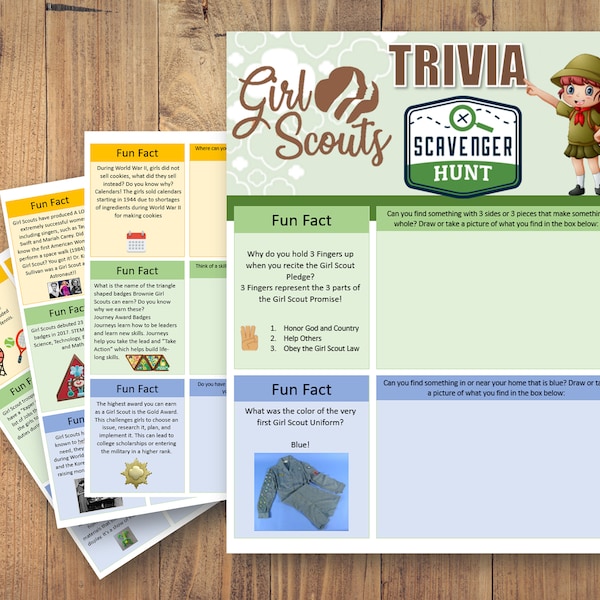 Girl Scout Trivia - Etsy