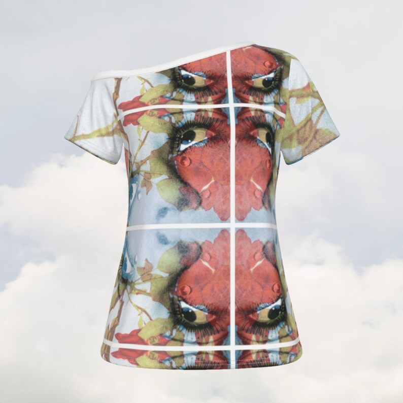 Man Ray "teardrops" Off-shoulder Top: Y2K Designer Blouse - Etsy