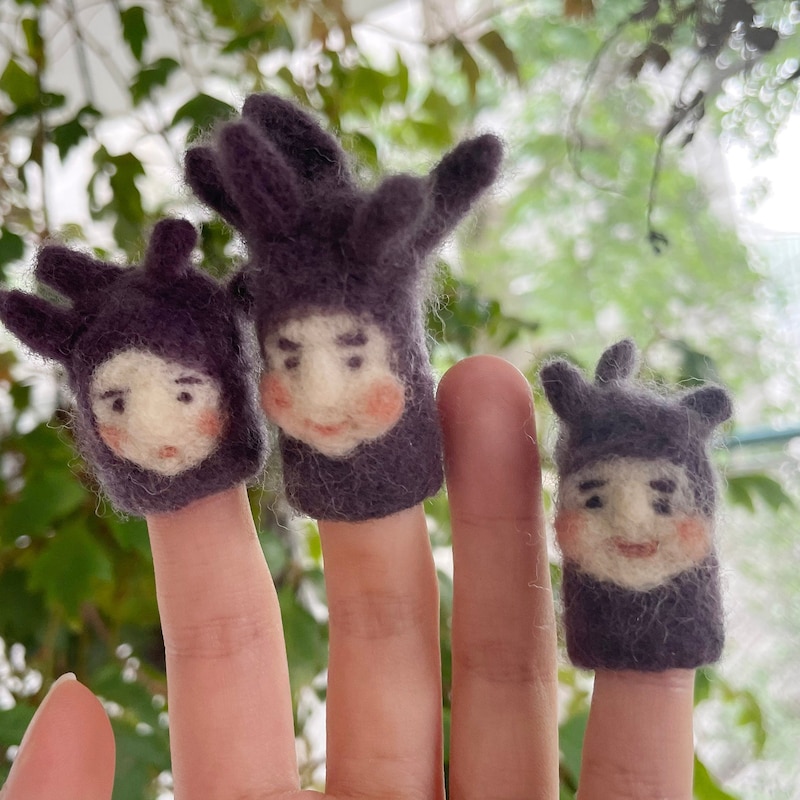Family Finger Puppets Set - Etsy