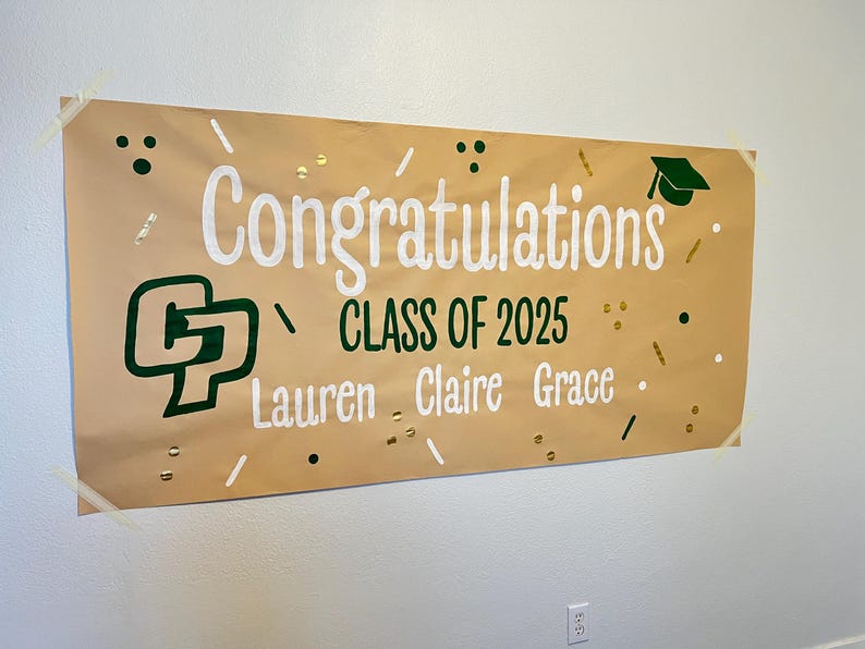 Birthday Banner | Custom Party Banner | Custom Hand Painted Paper ...