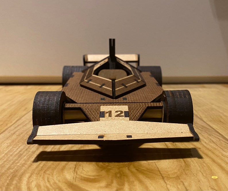 Digital Ferrari 312T Lasercut 3D Wooden Model Formula 1 Car 1:15 Scale ...