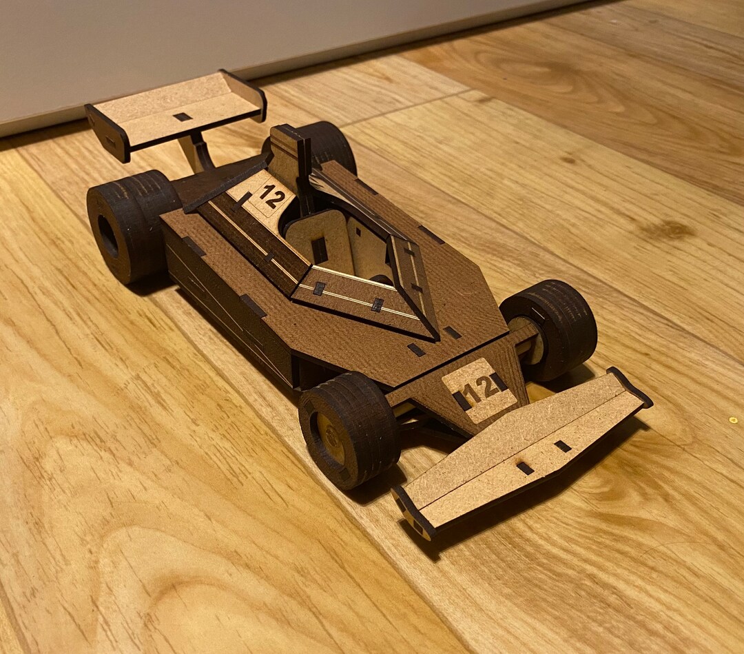 Digital Ferrari 312T Lasercut 3D Wooden Model Formula 1 Car 1:15 Scale ...