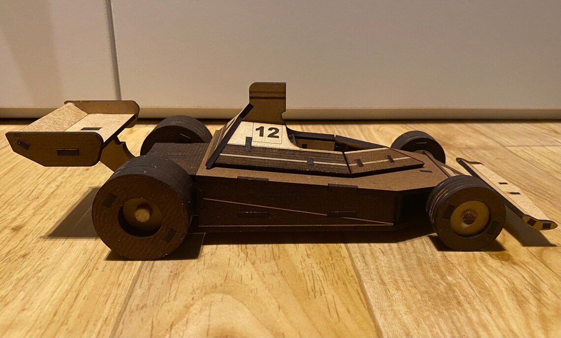 Digital Ferrari 312T Lasercut 3D Wooden Model Formula 1 Car 1:15 Scale ...