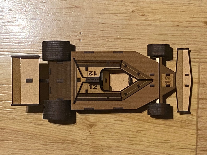 Digital Ferrari 312T Lasercut 3D Wooden Model Formula 1 Car 1:15 Scale ...