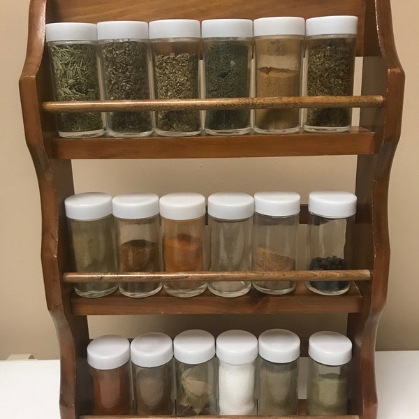 Wooden Spice Rack - Etsy