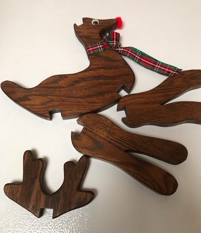 Rudolph Wooden Figurine - Etsy