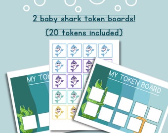 Baby Shark Token Board - Etsy