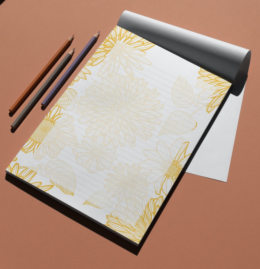 Printable Stationery A4 Writing Paper Sunflowers Digital - Etsy