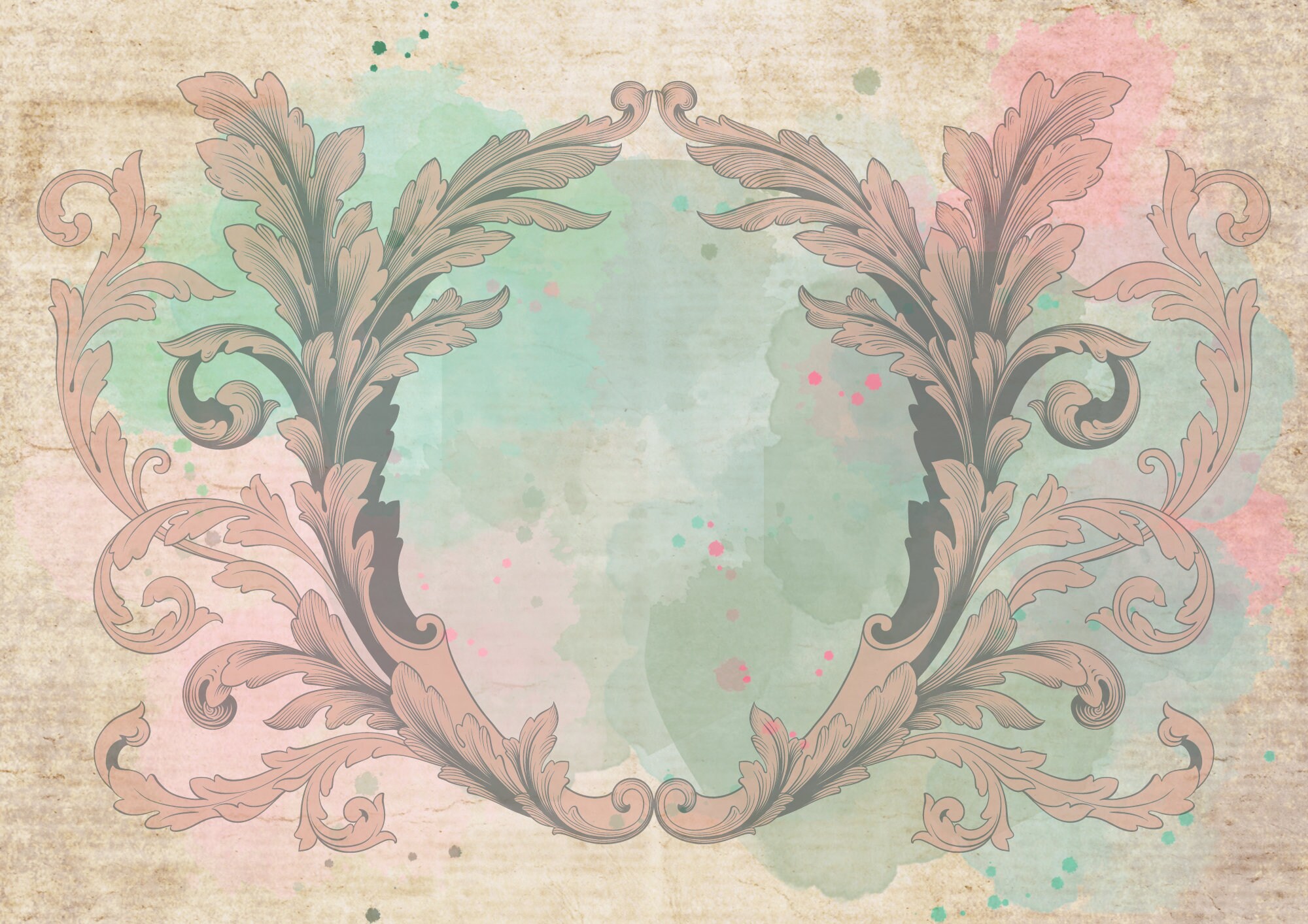 Damask Design Journal Papers, Scrapbook Papers, Junk Journal Pages ...