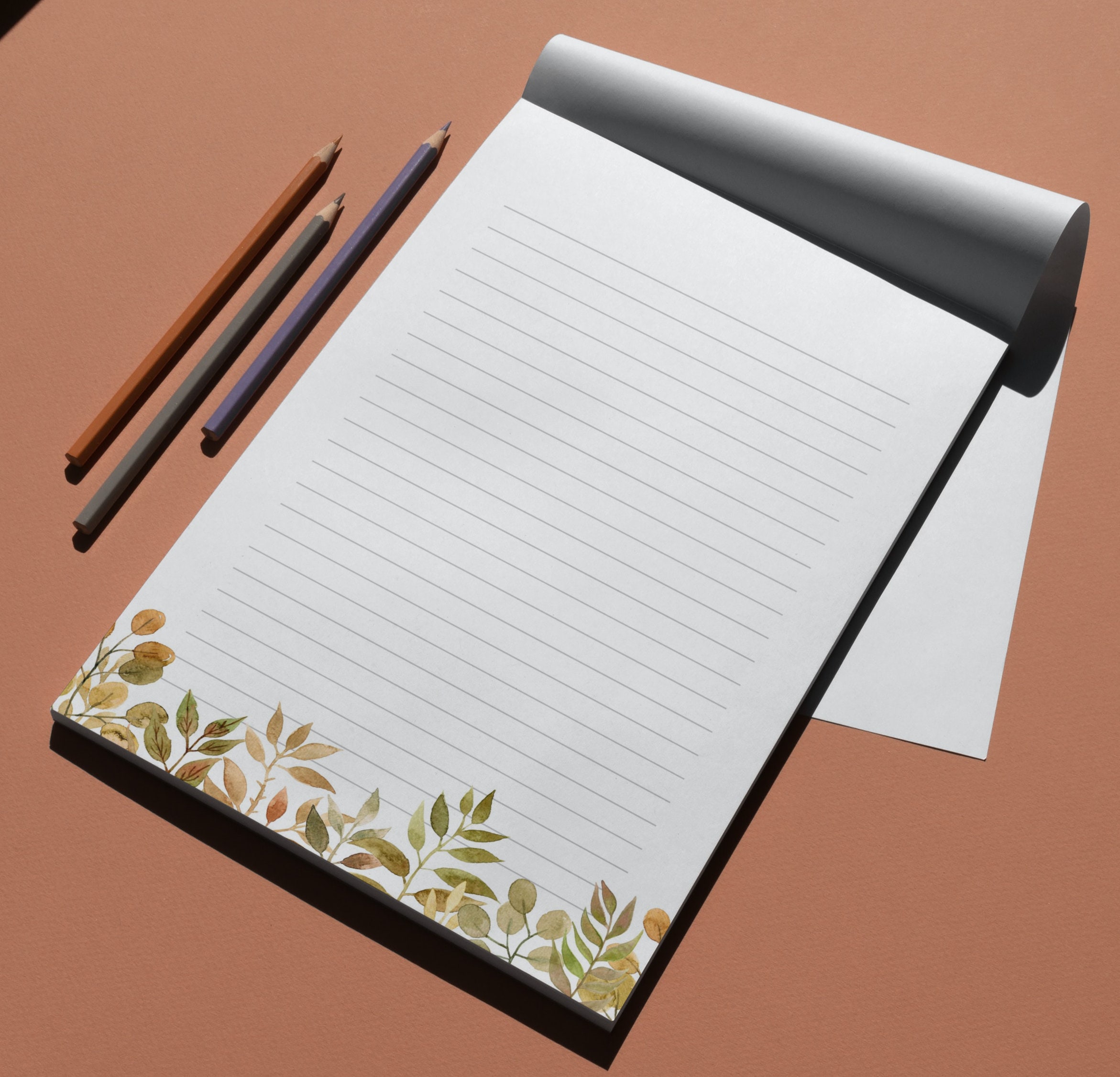 Printable Stationery A4 Writing Paper Leaves Digital - Etsy