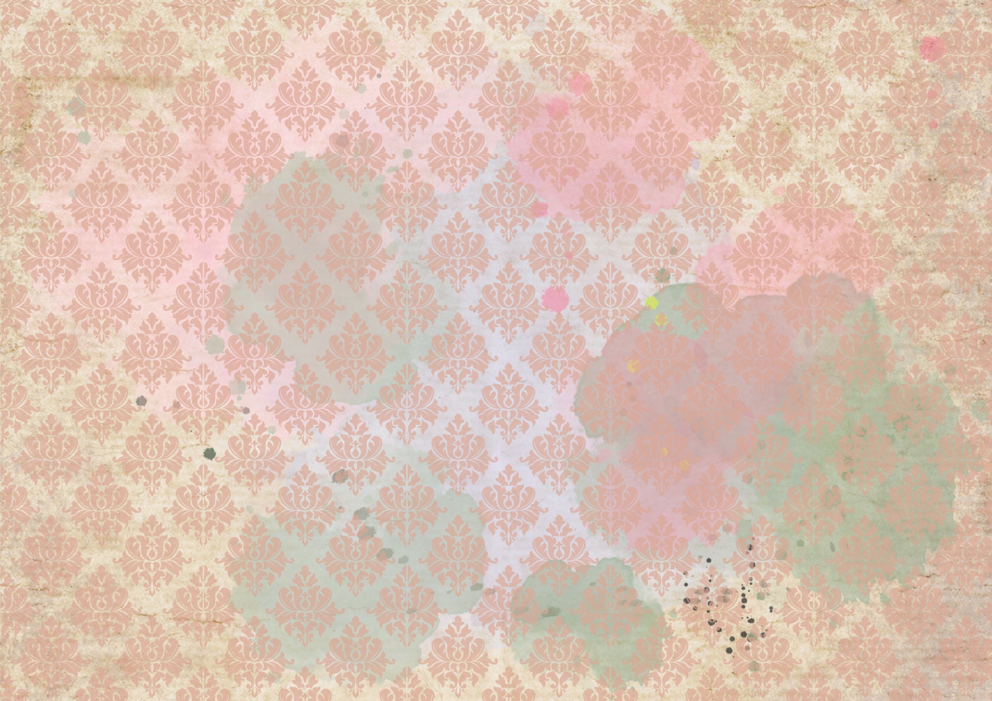 Damask Design Journal Papers, Scrapbook Papers, Junk Journal Pages ...