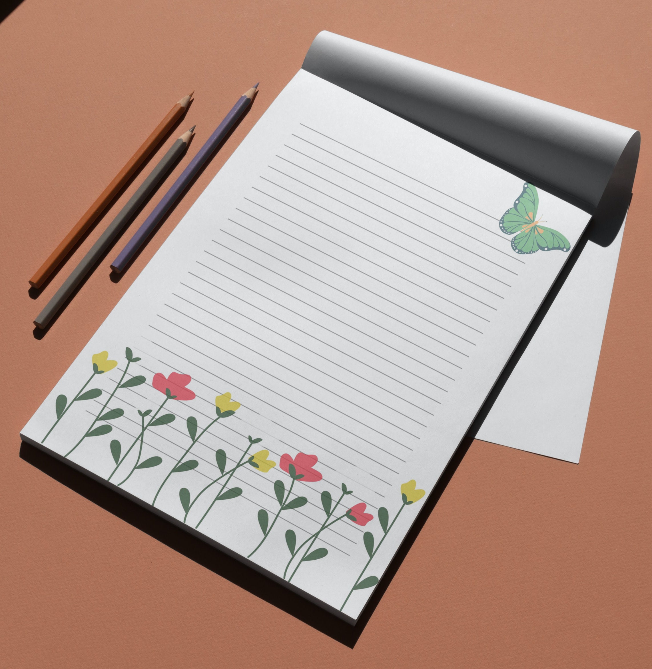 Printable Stationery A4 Writing Paper Spring Flowers - Etsy
