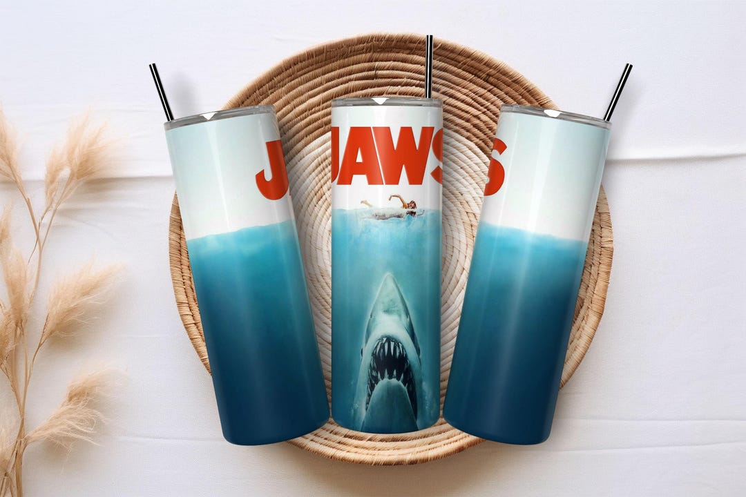 Jaws Custom Water Bottles 12oz, 20oz, Custom Gifts, Personalized With ...