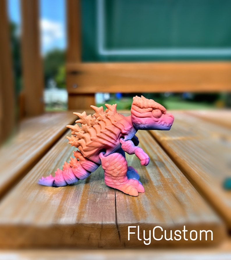 Flexible Fidget 3D Godzilla Printed Articulated - Etsy