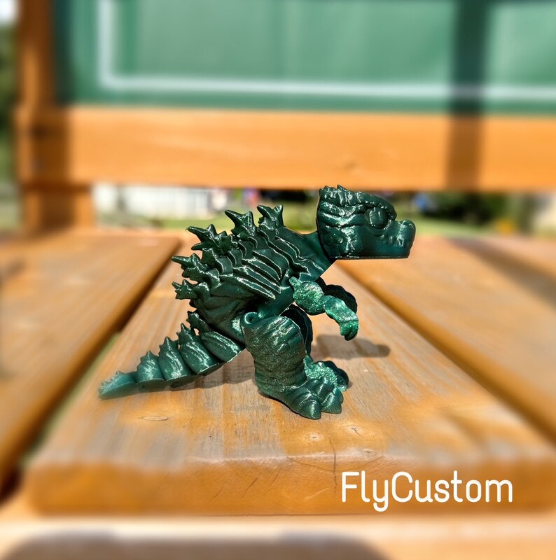 Flexible Fidget 3D Godzilla Printed Articulated - Etsy