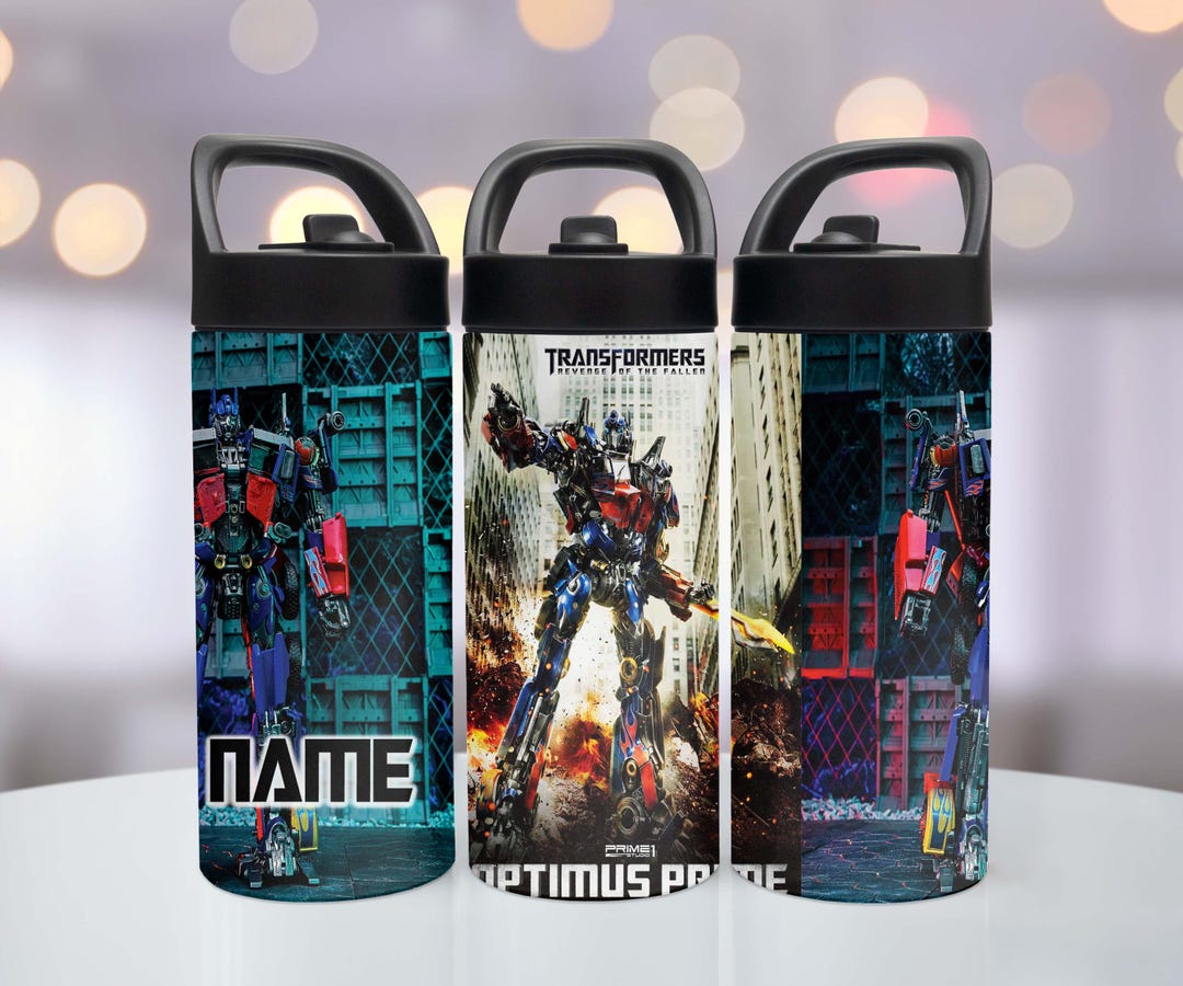Personalized Optimus Prime Water Bottle, Stainless Steel, 16oz or 20oz ...