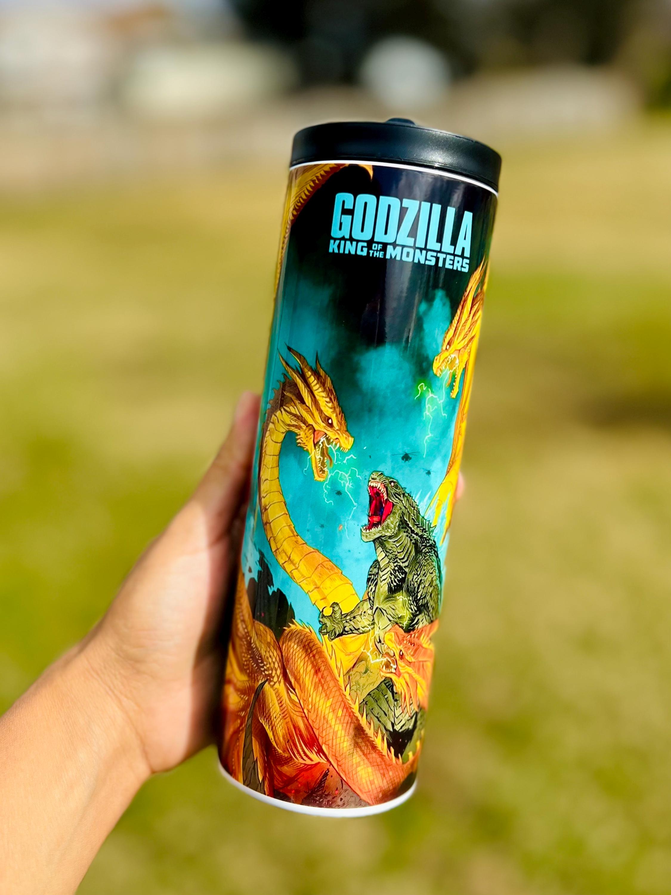 Godzilla Custom Kids Water Bottles 12oz, 20oz. for Girls and Boys Back ...