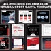 College Club Instagram Post Canva Templates - Etsy