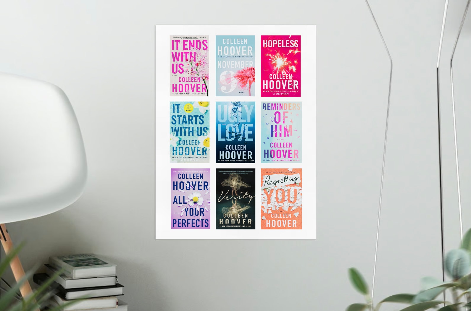 Bright Retro Colleen Hoover Book Cover Poster - Etsy