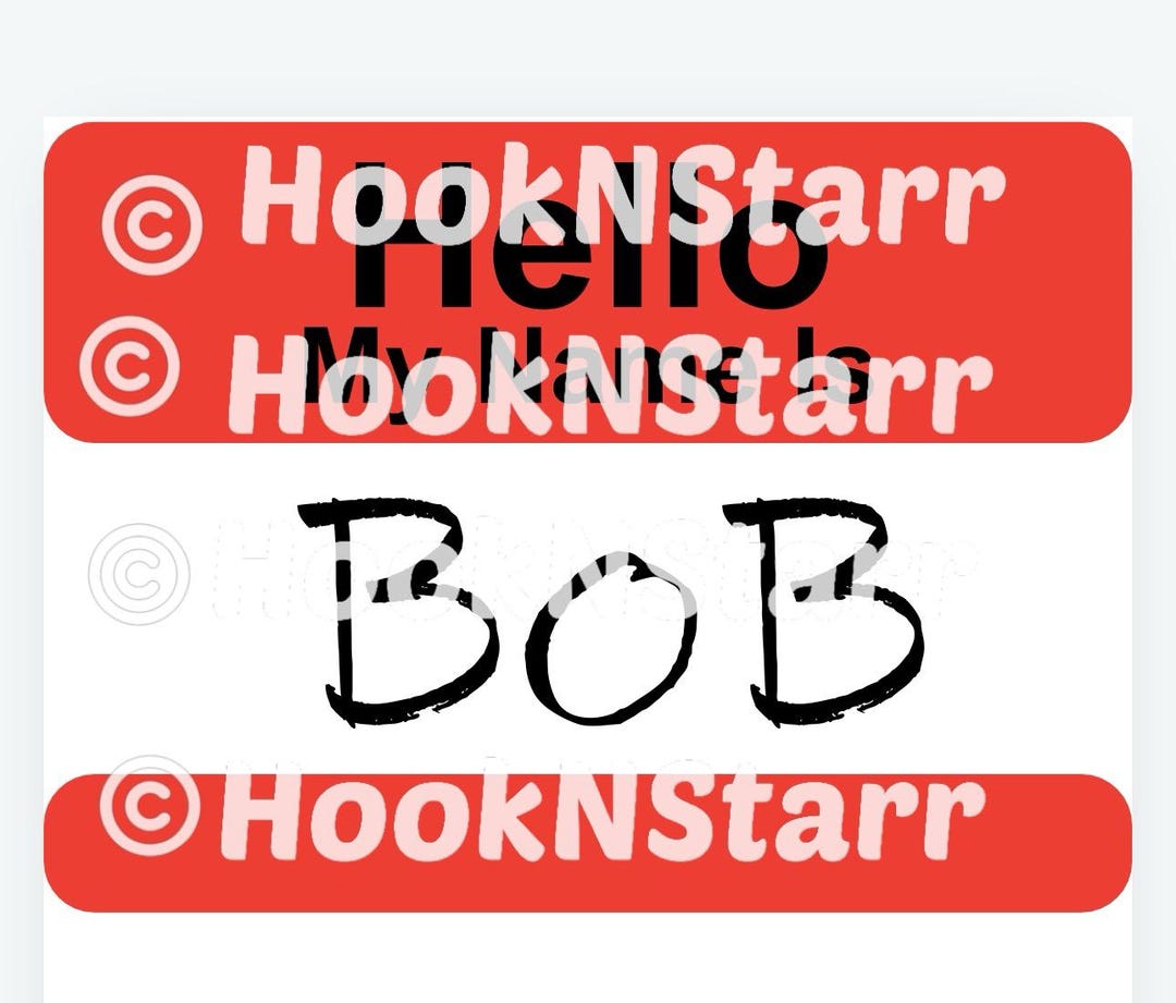 Hello My Name is Bob SVG ONLY to Make Name Tag - Etsy