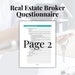 Real Estate Agent Brokerage Questionnaire, Interview Questions ...